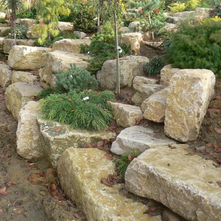 Purbeck Limestone Rockery - Available in 0.5 tonne or 1 tonne cages